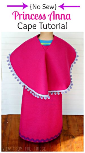 Frozen Anna Cape (No Sew) - Juggling Act Mama