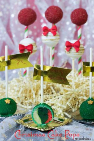 Tri-Color Christmas Cake Pops