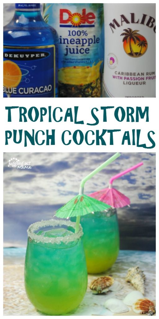 Tropical Storm Punch Rum Cocktails - Juggling Act Mama