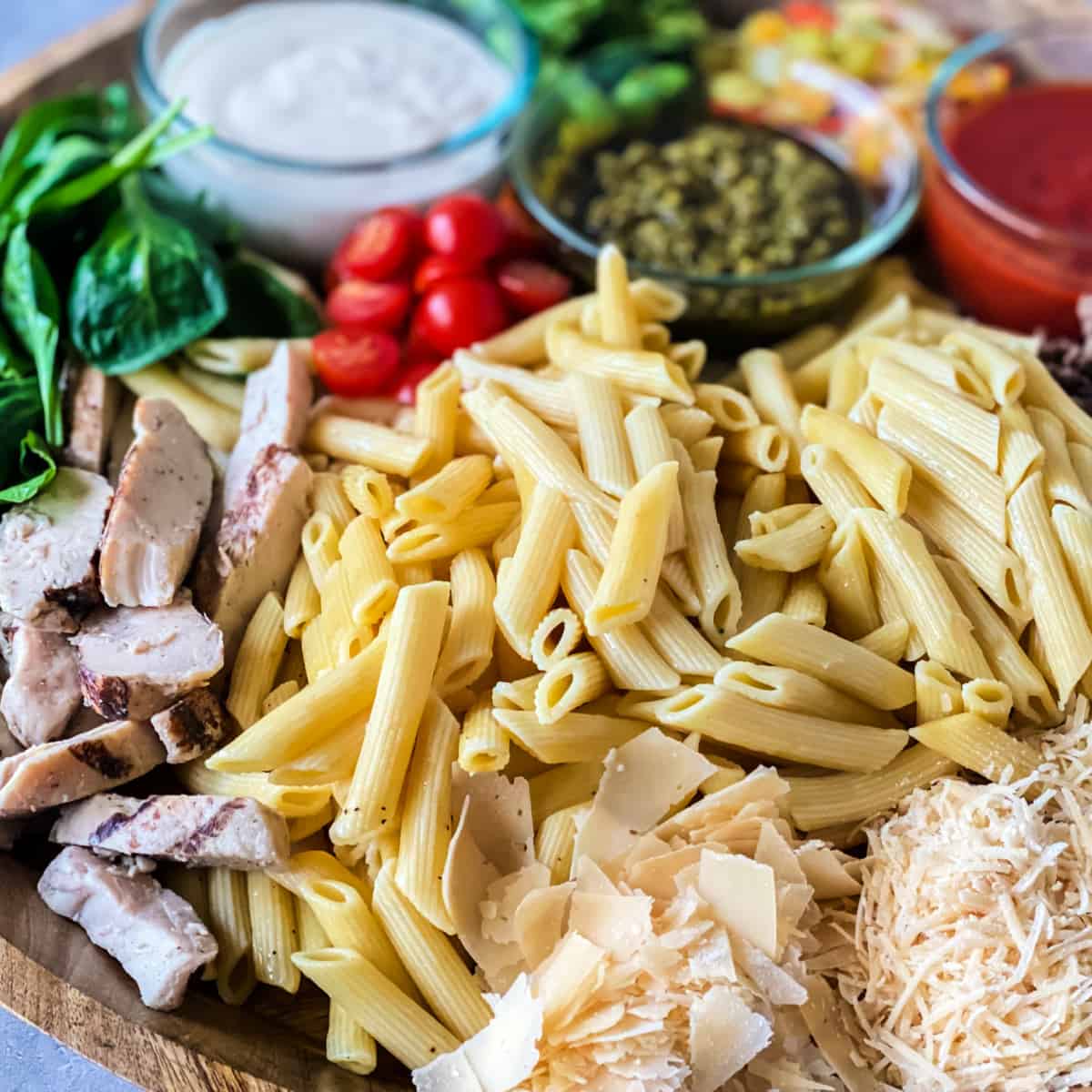 Pasta Charcuterie Board - Juggling Act Mama