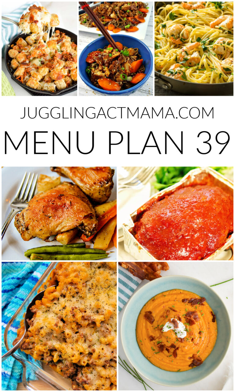Weekly Menu Plan 39 - Juggling Act Mama