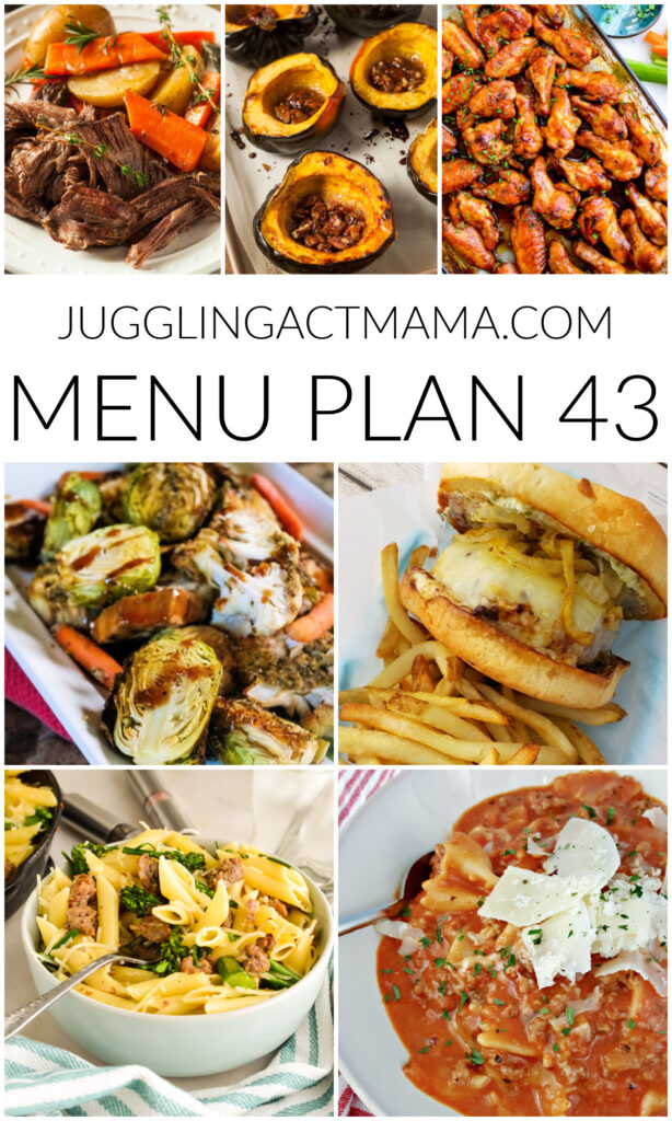Weekly Meal Plan 43 - Juggling Act Mama