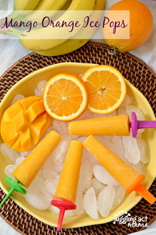 Orange Mango Ice Pops - Juggling Act Mama