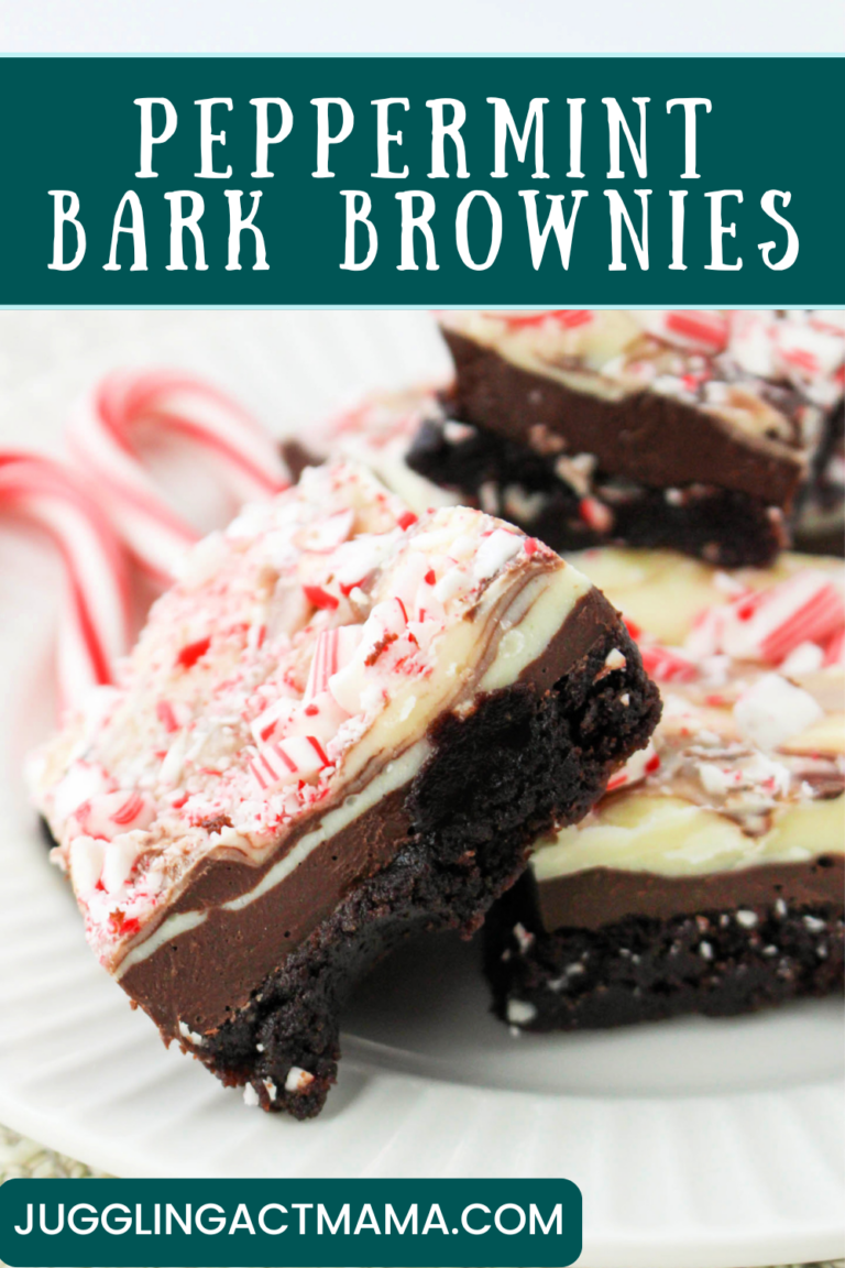 Peppermint Bark Brownies - Juggling Act Mama